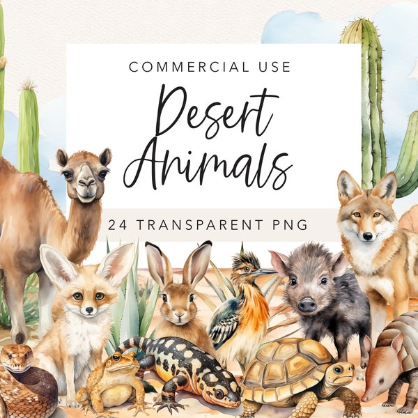 Desert Animals Clip Art - Etsy