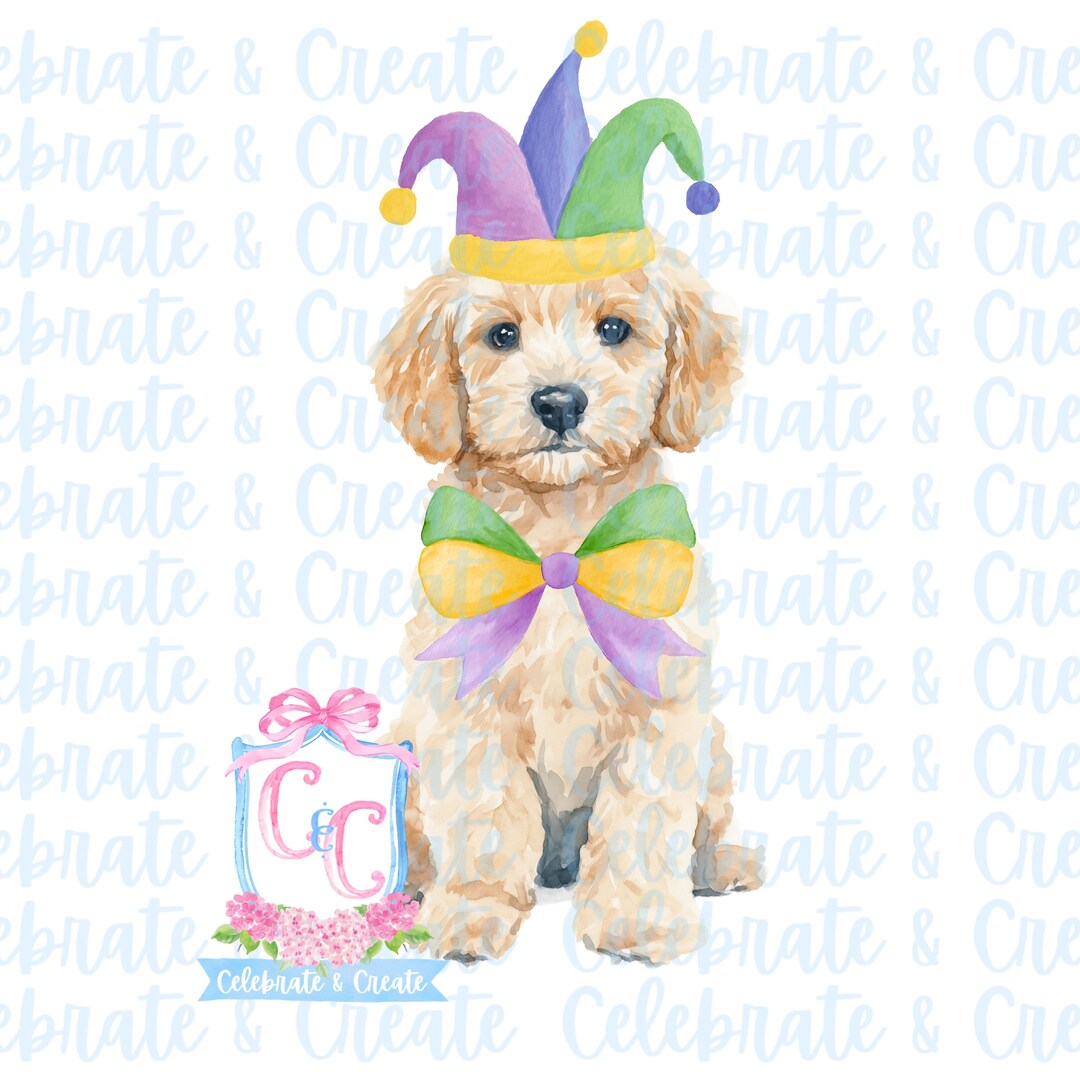 Watercolor Goldendoodle Golden Doodle Labradoodle Cavapoo Cockapoo ...