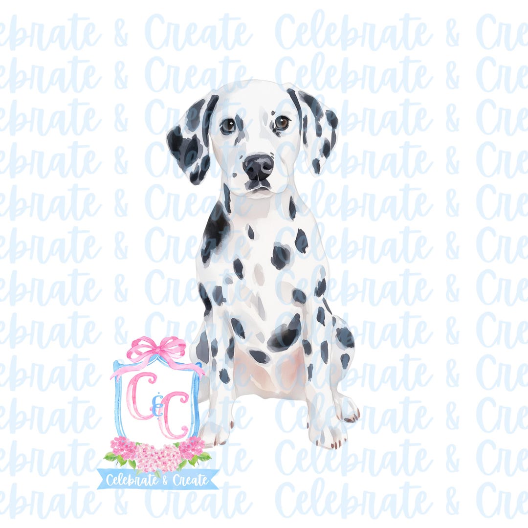 Watercolor Dog Puppy Dalmatian - Etsy