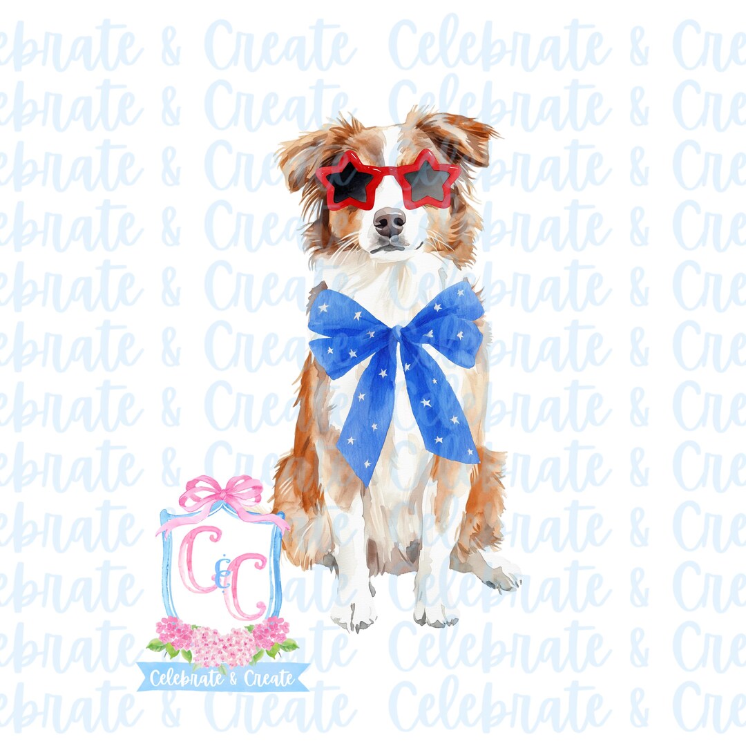 Aussie Australian Shepherd Cattle Sheep (2) Watercolor Dog Clipart PNG ...