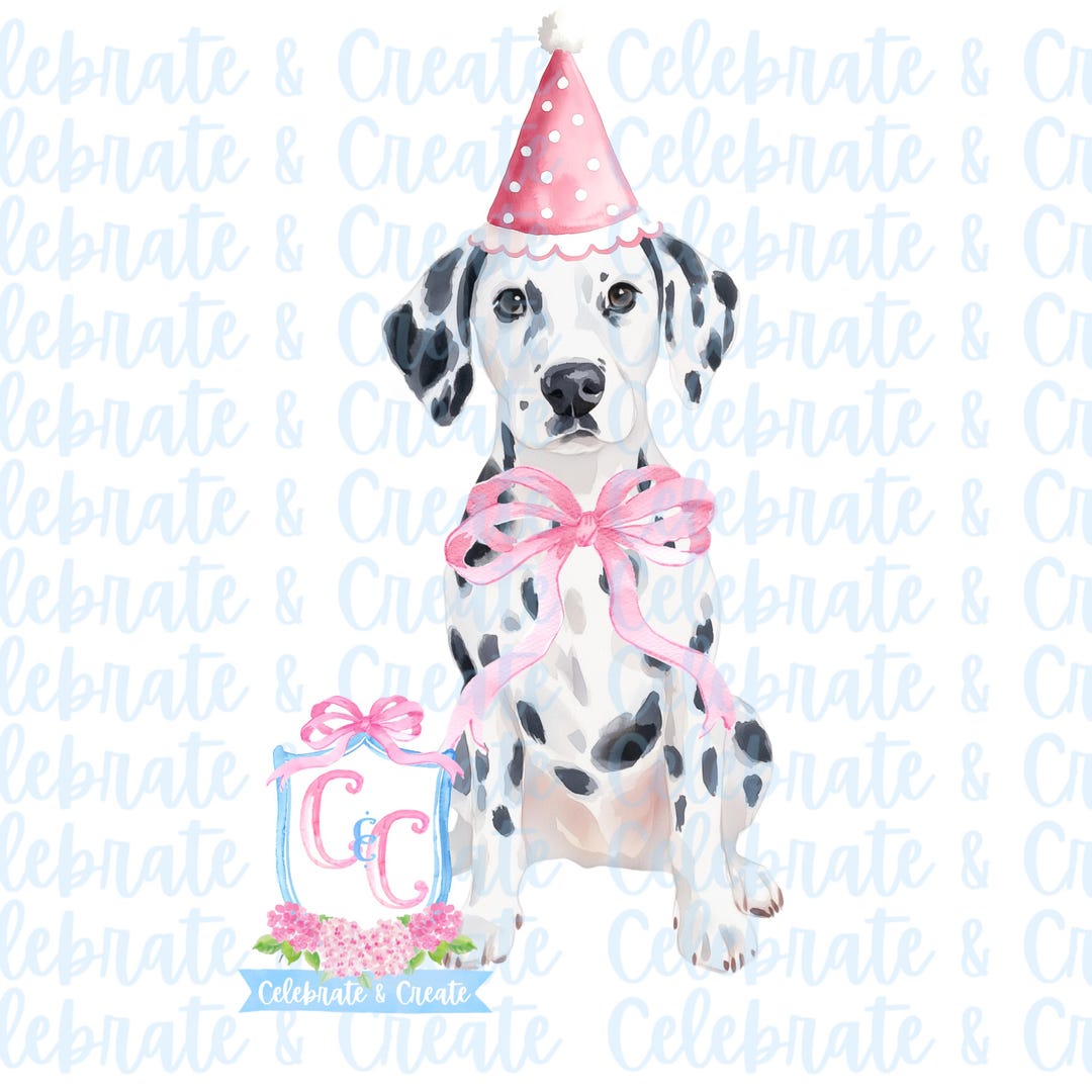 Dalmatian Watercolor Dog Puppy PNG Clip Art Clipart Grandmillennial ...