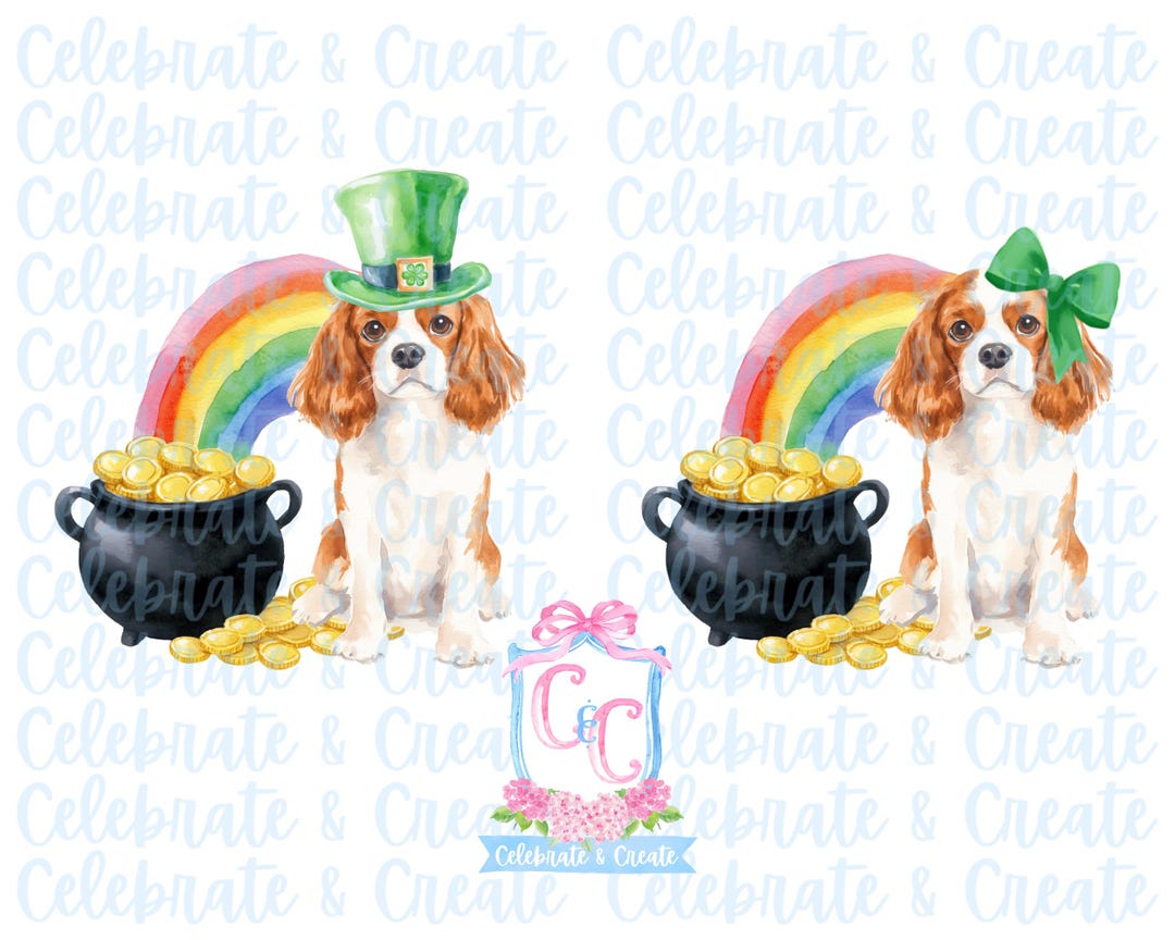 Cavalier King Charles Spaniel Watercolor Dog Puppy PNG Clip Art Clipart ...