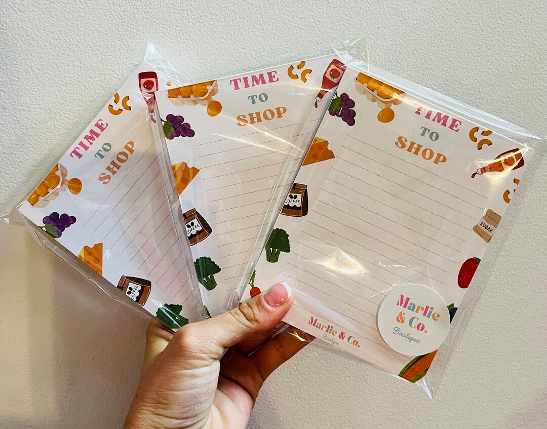 Grocery List time to Shopnote Pad 4 X 5.5 50 Sheets Stationary Gift for ...