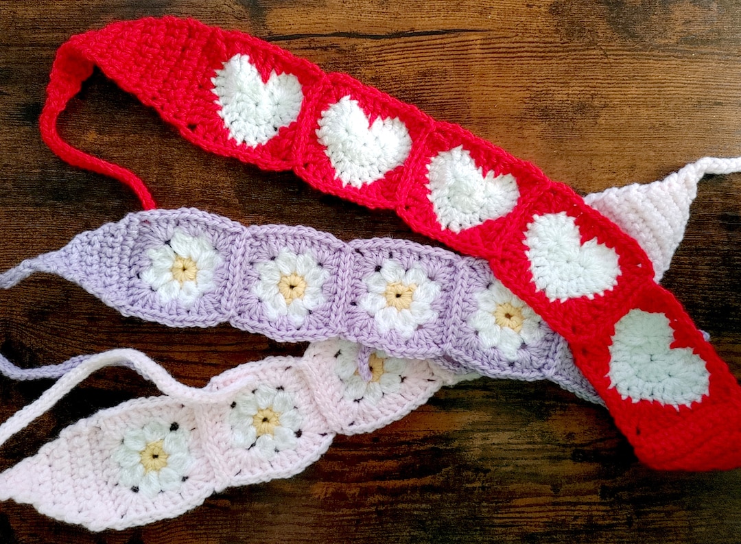 Crochet Granny Square Headbands - Etsy