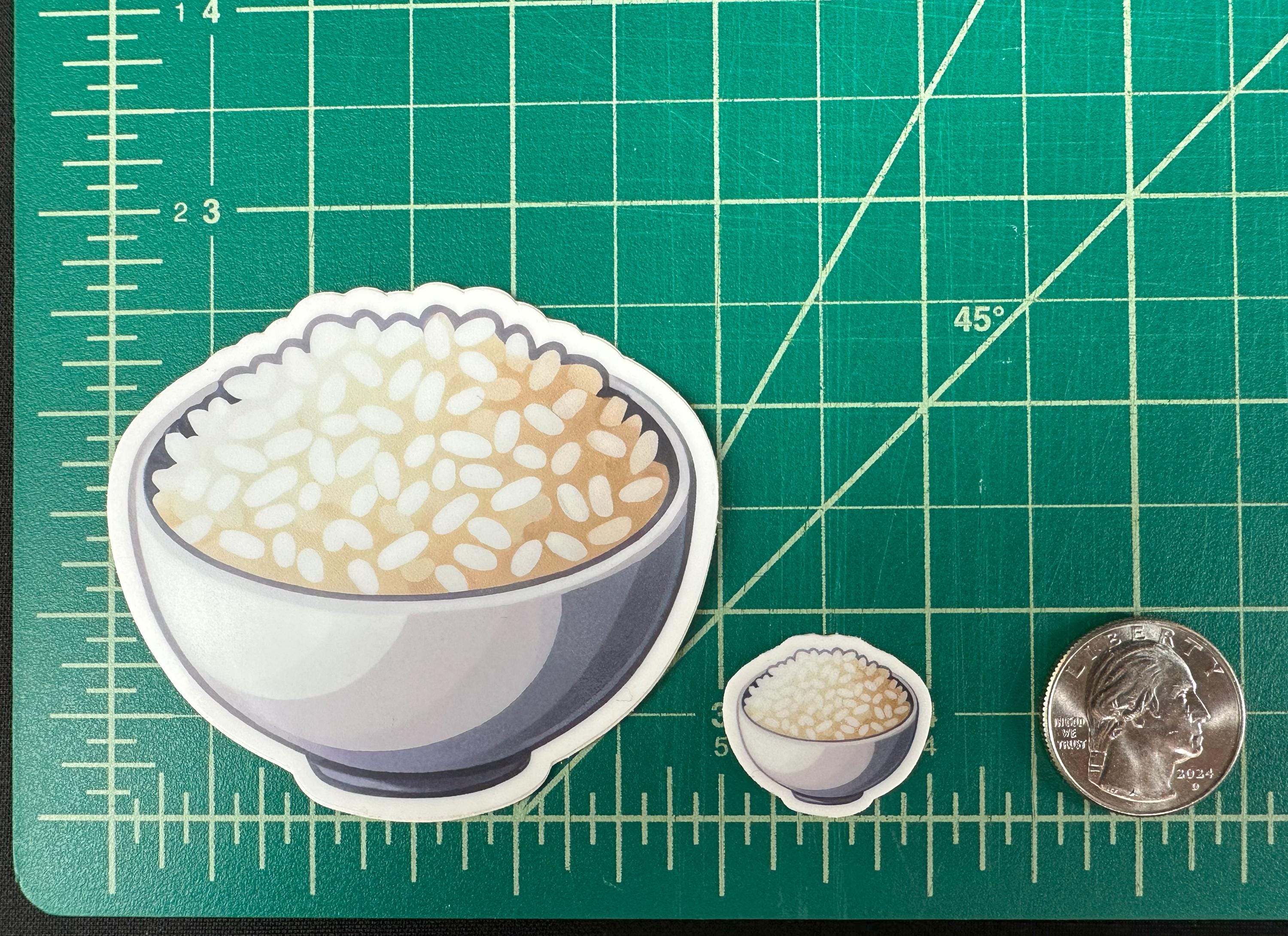 Bowl of Rice Sticker, Food Staple, Various Sizes - Etsy