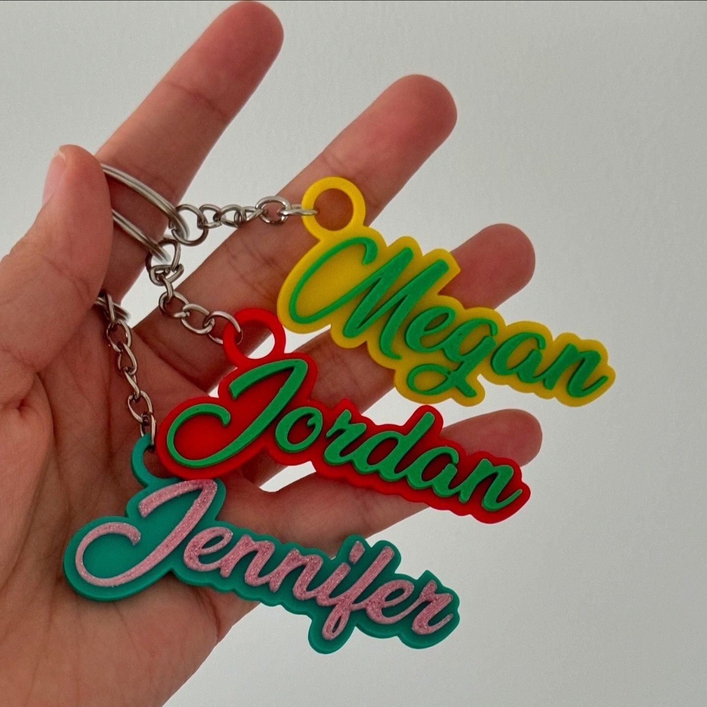 Personalized Name Keychains, 3D Printed Keychains, Custom Name Keychains, Personalized Key Ring ...