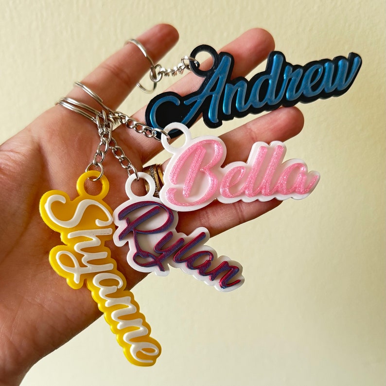 Personalized Name Keychains, 3D Printed Keychains, Custom Name ...