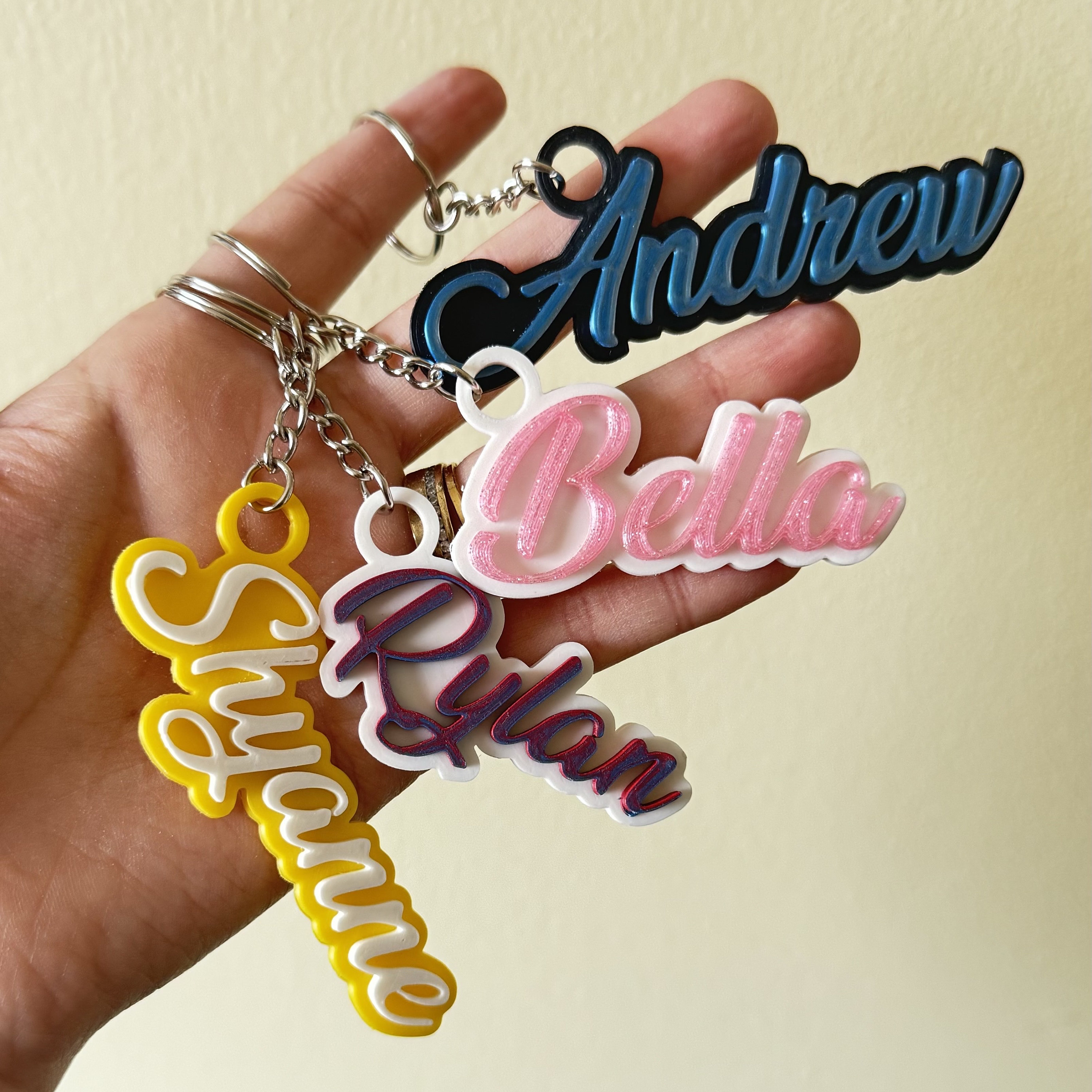 Personalized Name Keychains, 3D Printed Keychains, Custom Name ...