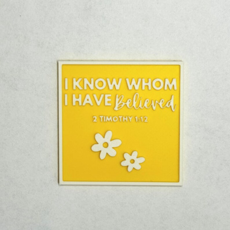 Bible Verse Magnet 2 Timothy 1:12, Christian Scripture Magnet, Fridge ...