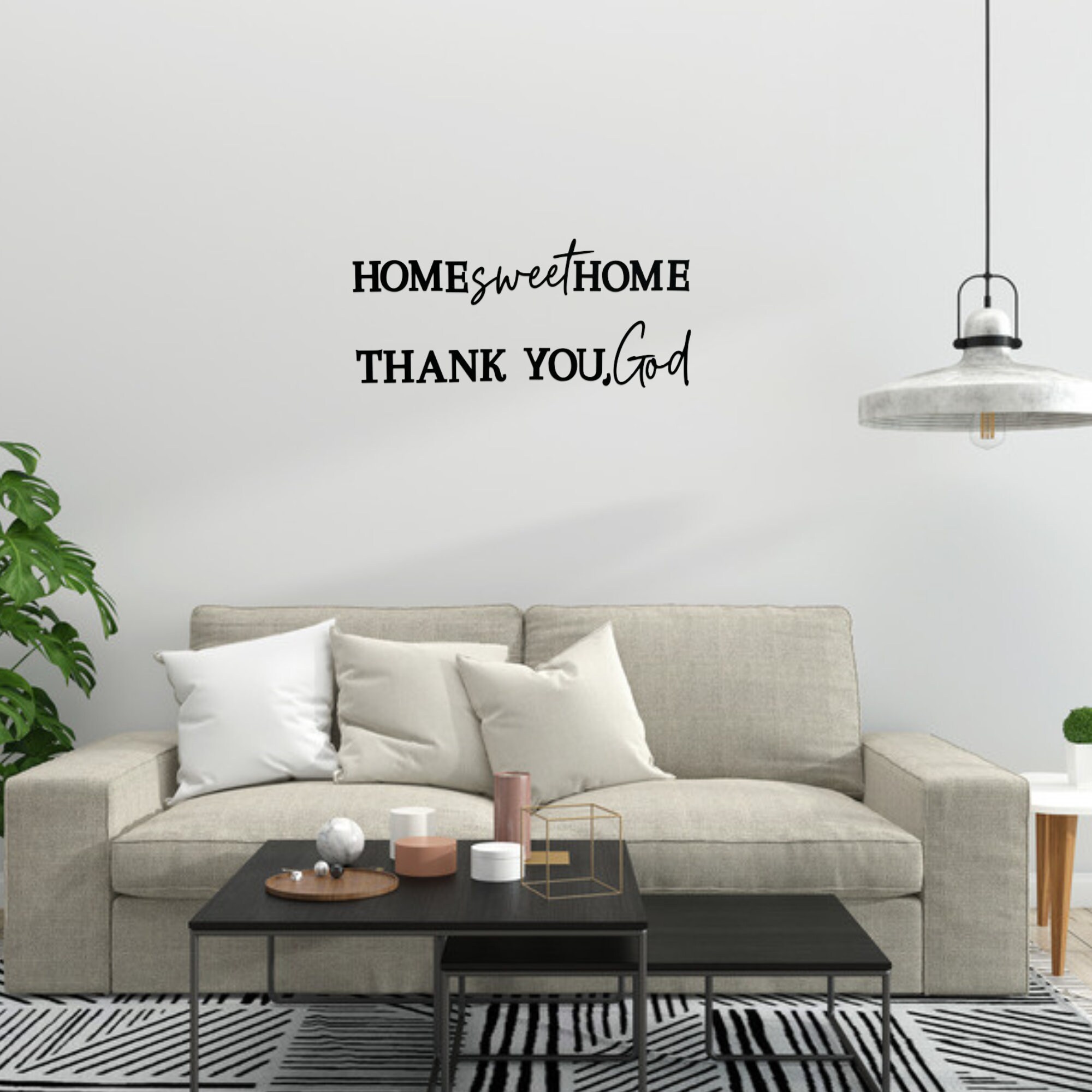 Home Sweet Home Thank You God Sign, 3D Wall Art, Customizable Assembly ...