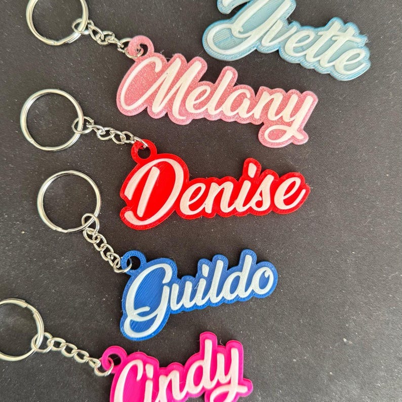 Personalized Name Keychains, 3D Printed Keychains, Custom Name ...