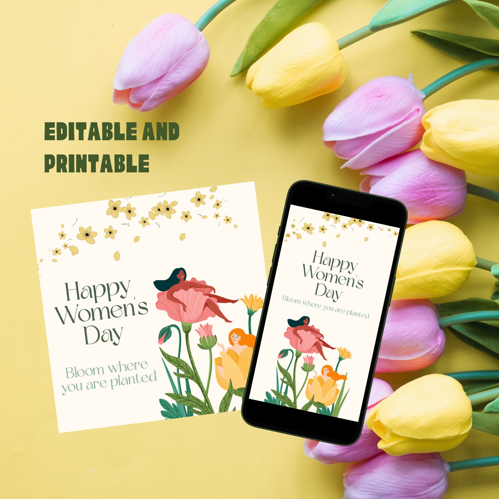 International Women's Day Template Editable, Women's Day Template ...