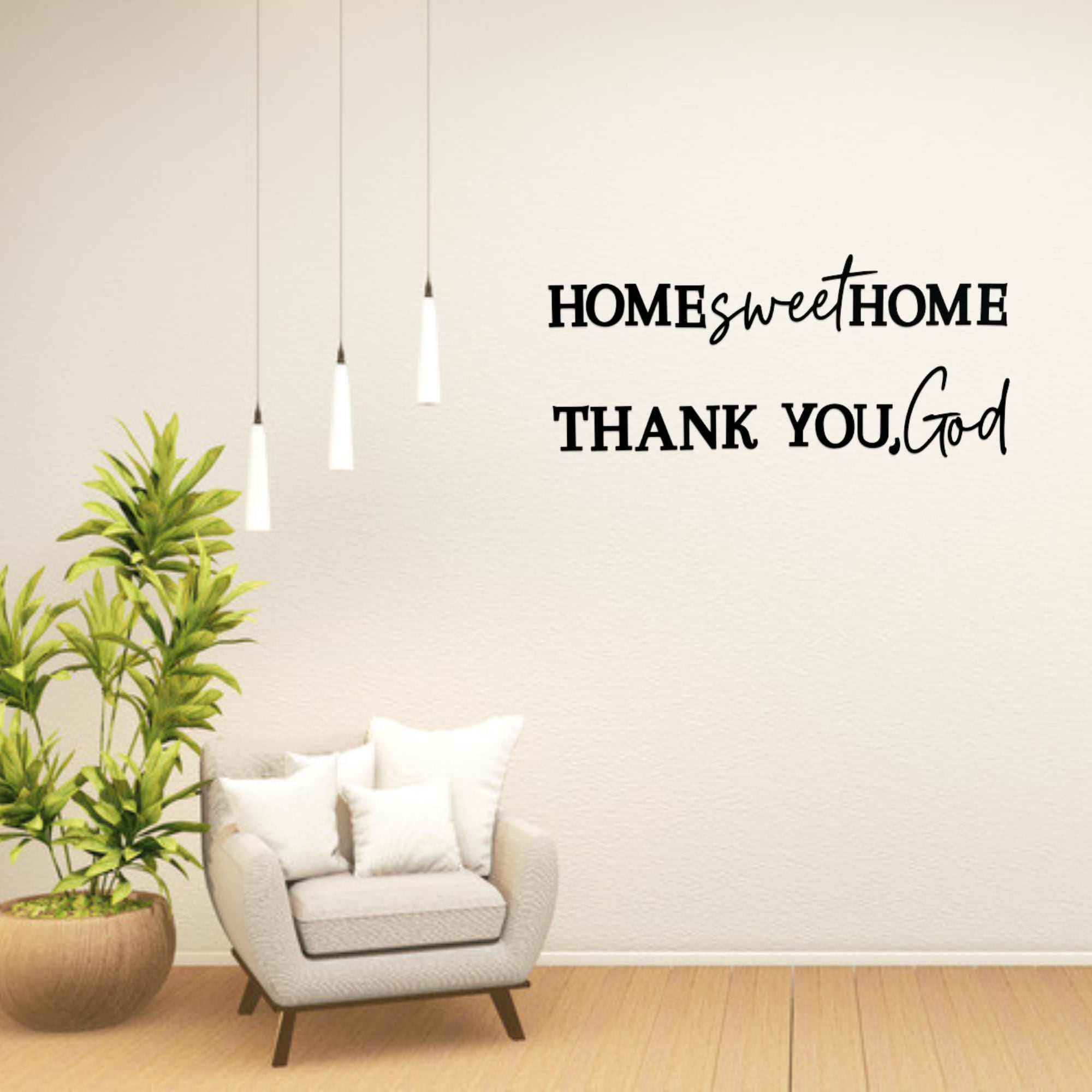Home Sweet Home Thank You God Sign, 3D Wall Art, Customizable Assembly ...