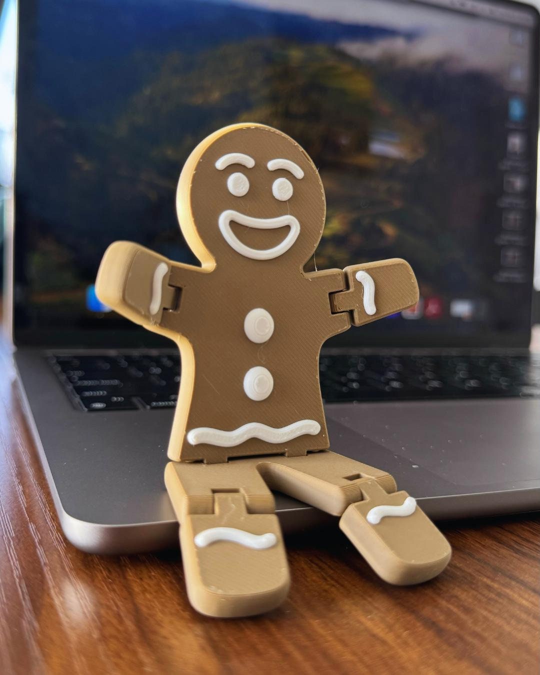 Articulated Gingerbread Man Customizable, Christmas Decor, 3 Face ...