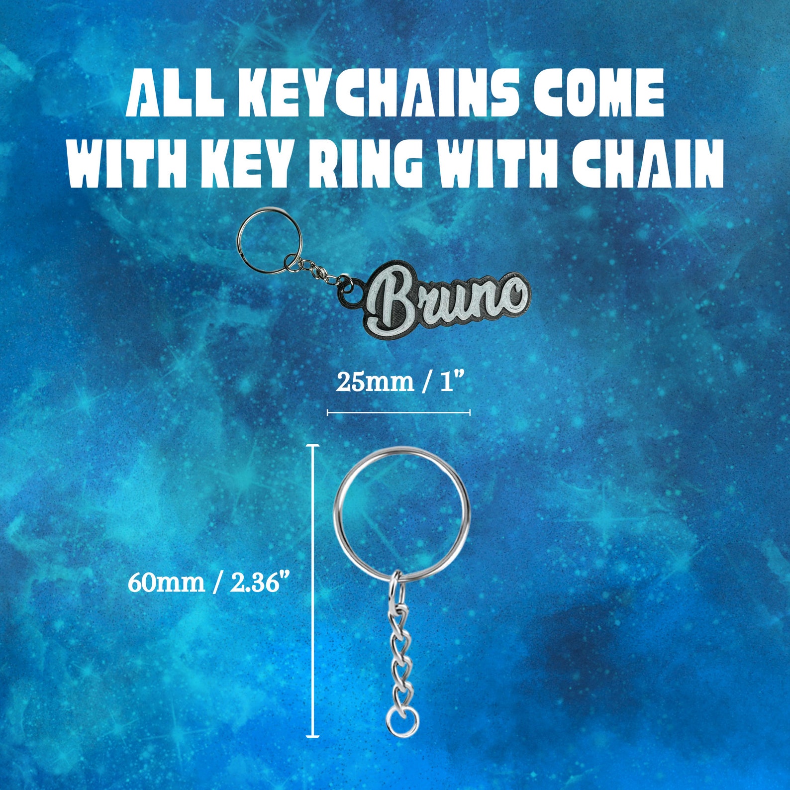 Personalized Name Keychains, 3D Printed Keychains, Custom Name ...