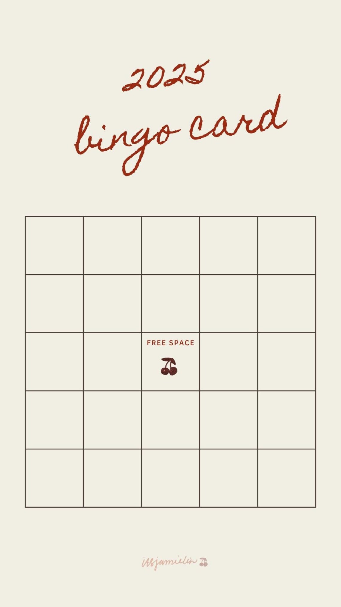 2025 Vision Board - Bingo Card - Etsy