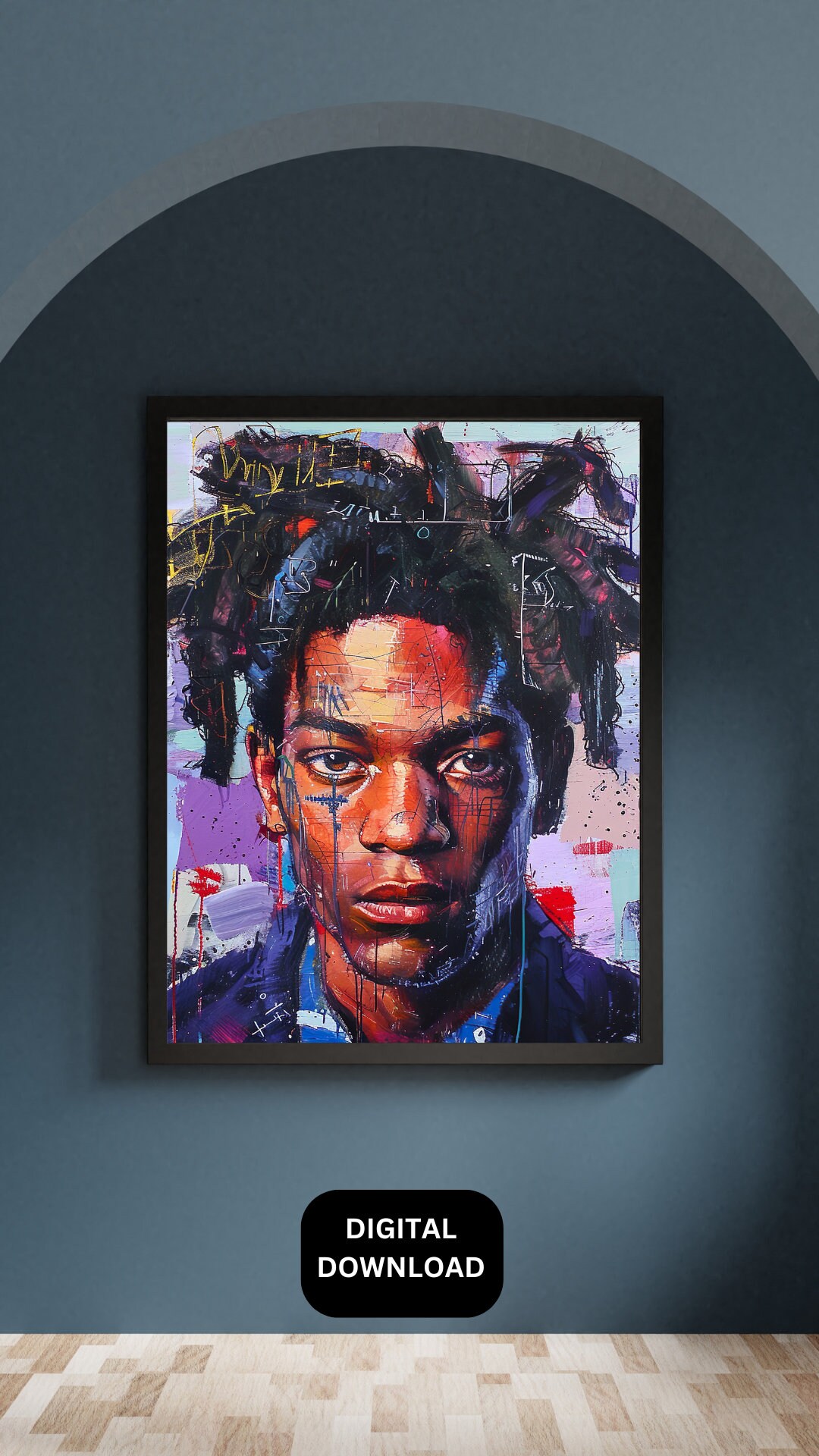 Portrait of Jean-michel Basquiat - Etsy