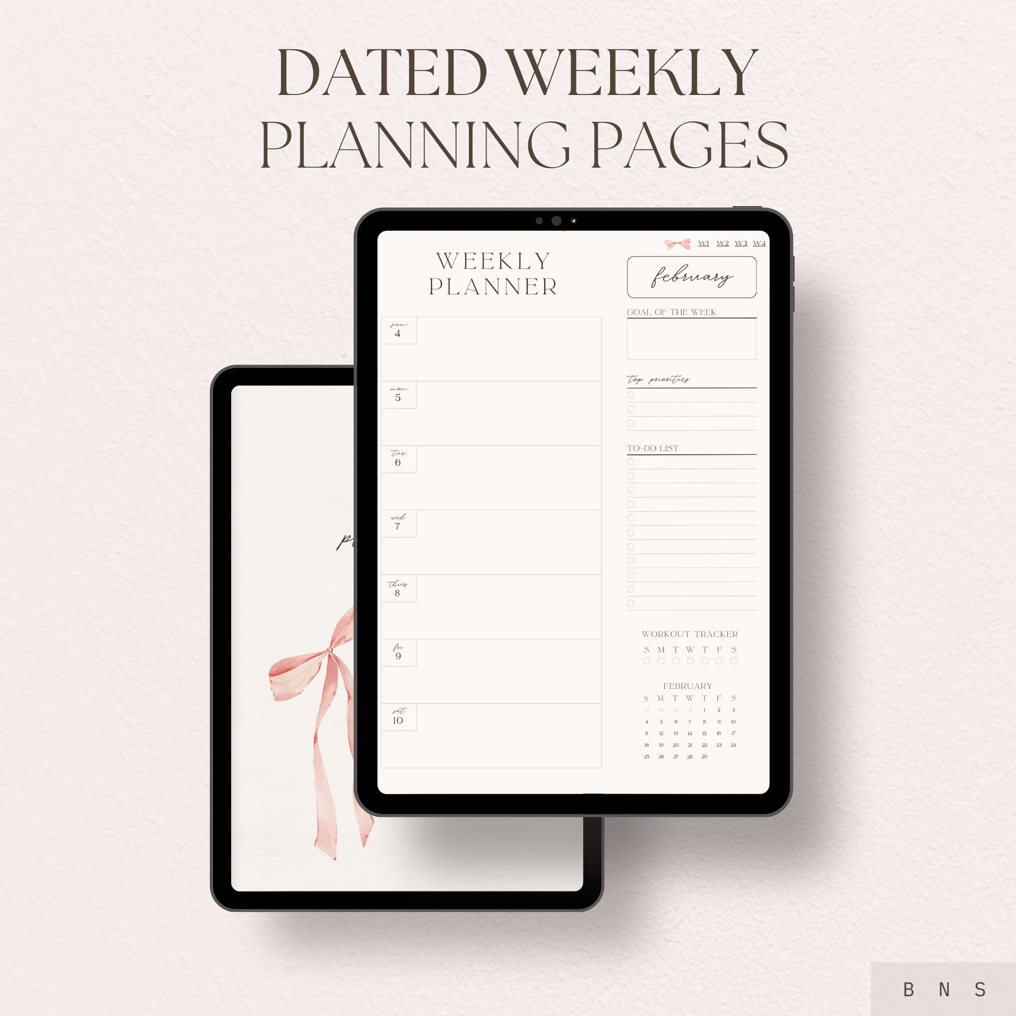 Aesthetic 2024 Digital Planner | Croquette Soft "ballerina Core" Design ...