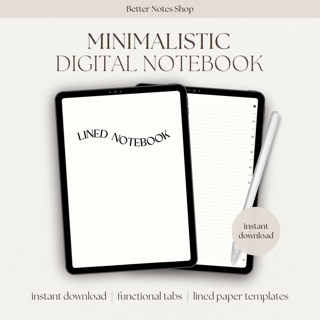 Student Digital Notebook With Tabs, Goodnotes Notebook, Portrait ...