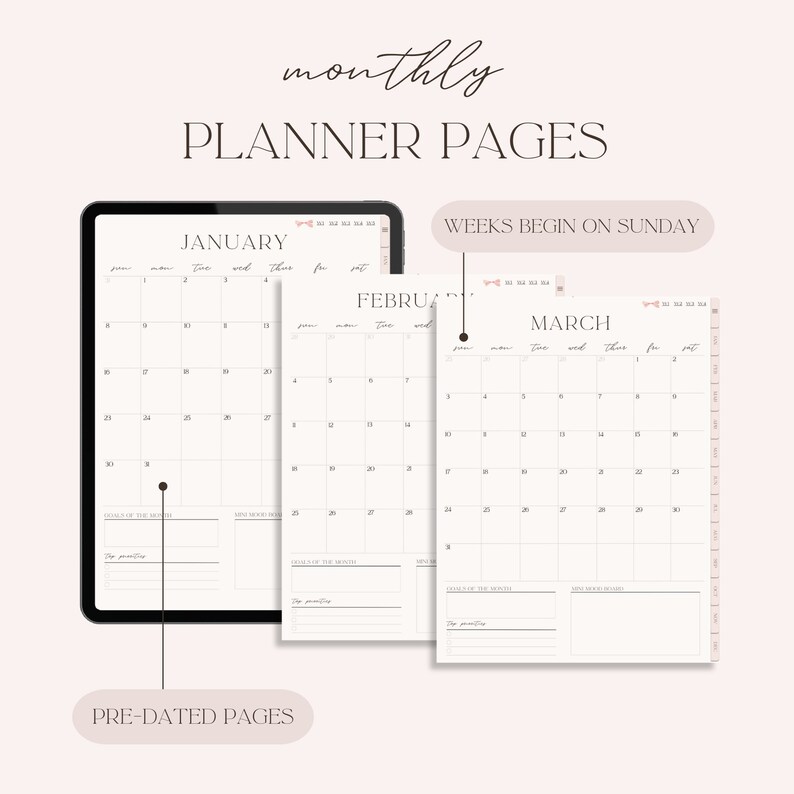 Student 2024 Digital Planner Pre-dated Goodnotes/notability/etc ...