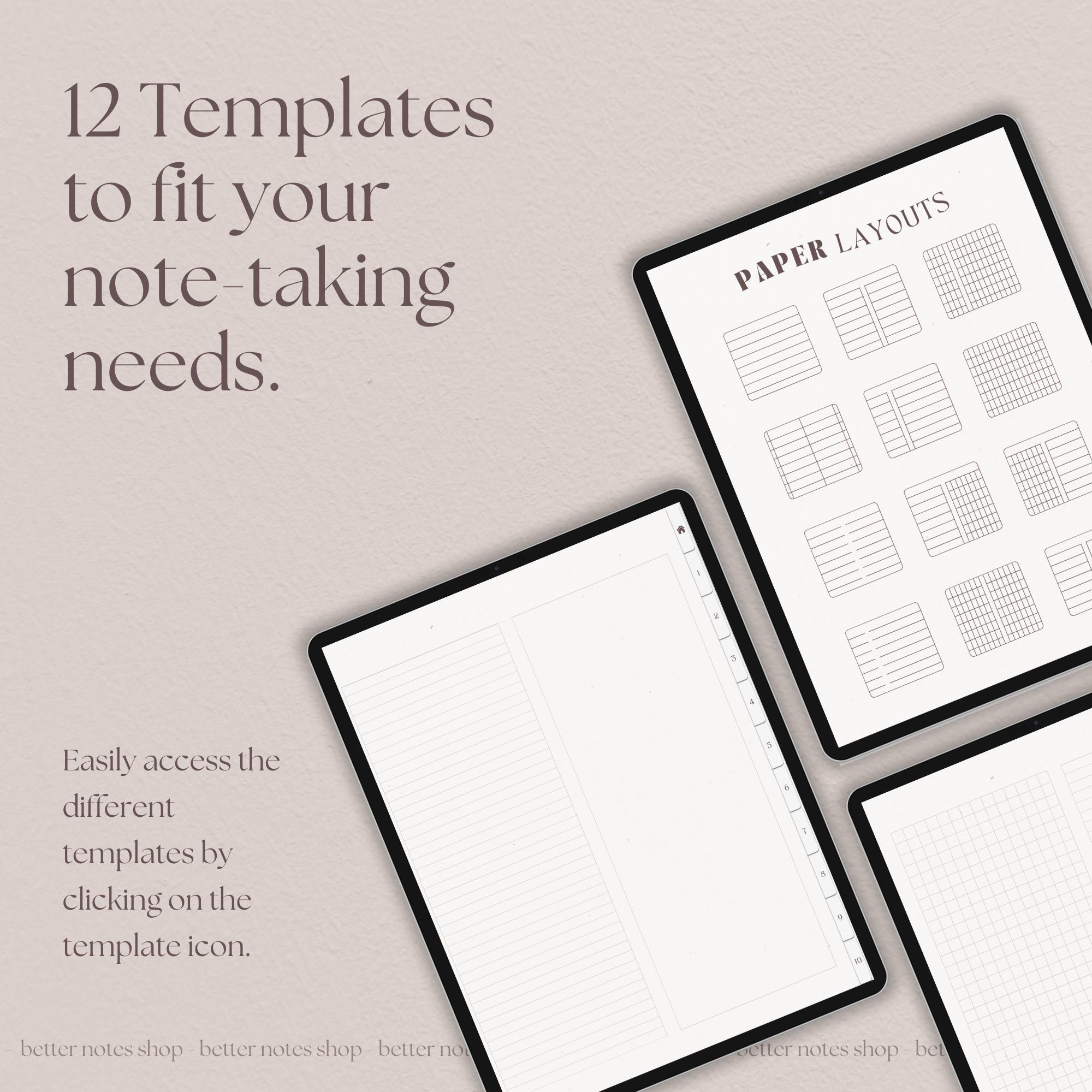 Minimalist Student Neutral Digital Notebook | iPad Goodnotes/notability ...