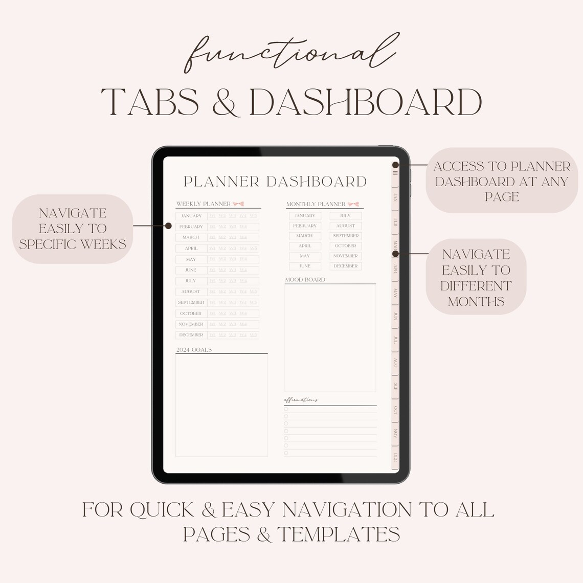 Student 2024 Digital Planner Pre-dated Goodnotes/notability/etc ...