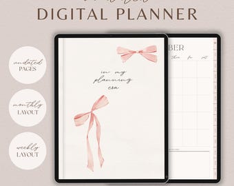 Aesthetic 2024 Digital Planner | Croquette Soft "ballerina Core" Design ...
