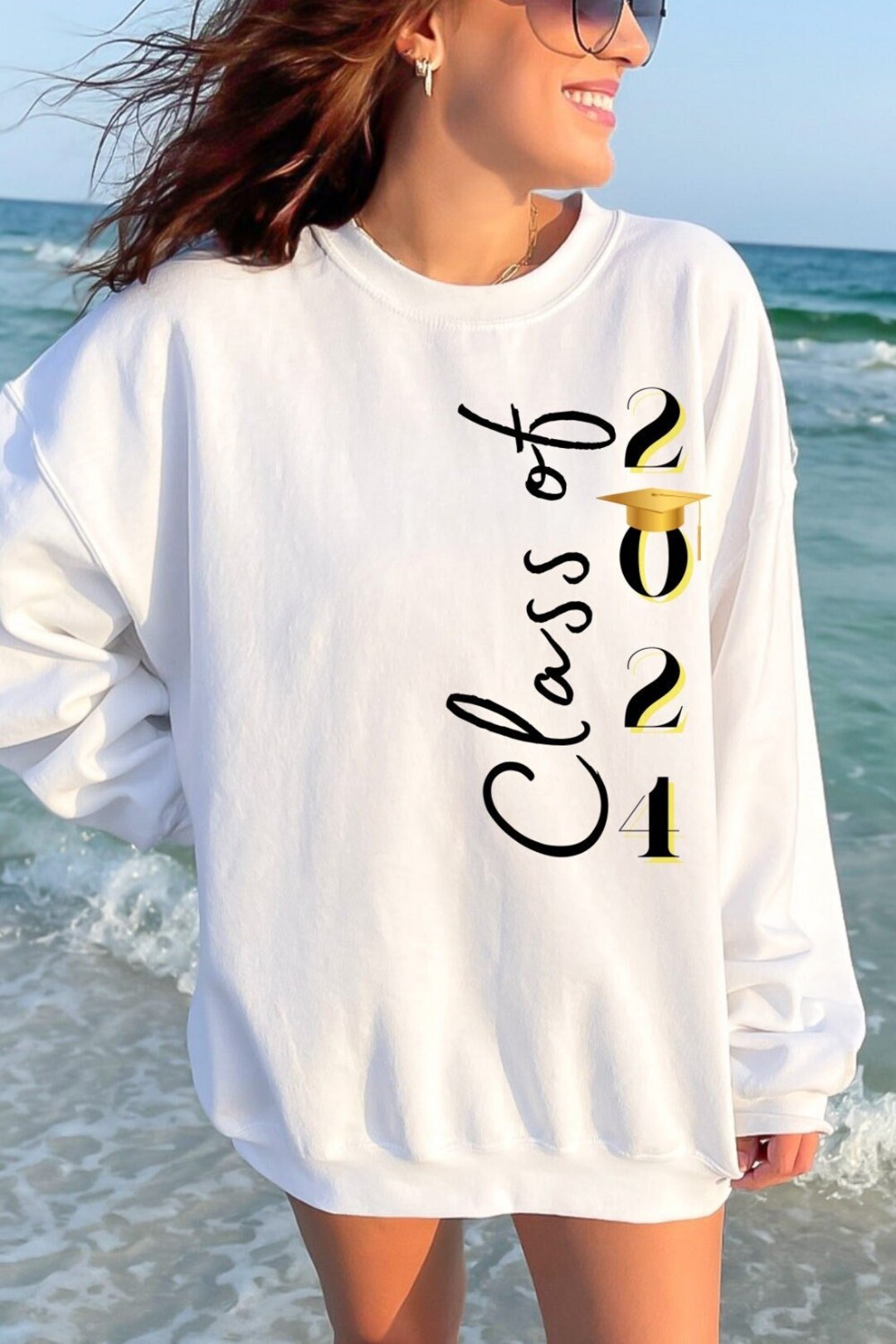 Custom Class of 2024 Grad Sweatshirt for High School and College Grad ...