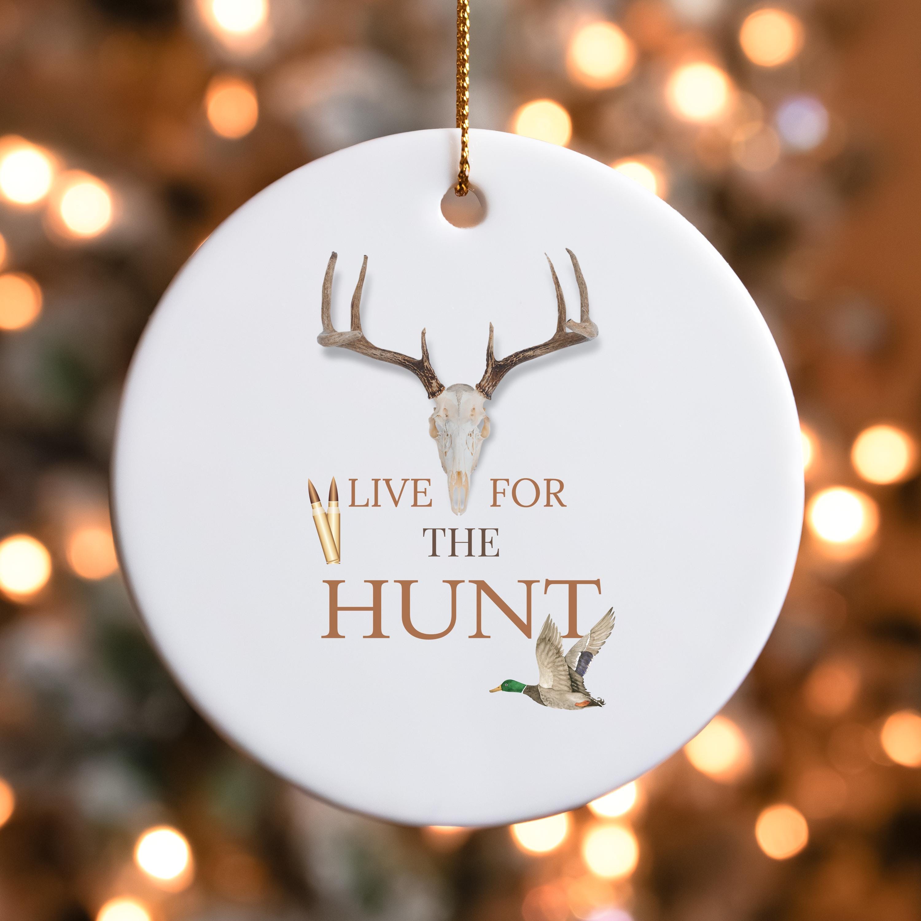 Gift for Hunter Hunting Ornament Deer Skull Ornament Horns Ornament ...