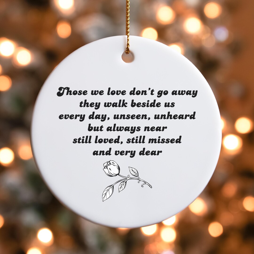 Memorial Ornament in Loving Memory Keepsake Ornament Remembrance Gift ...