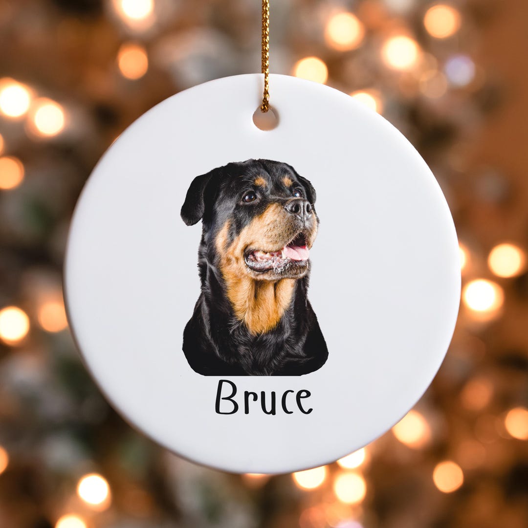 Pet Memorial Gift Personalized Rottweiler Ornament Gift for Rottweiler ...