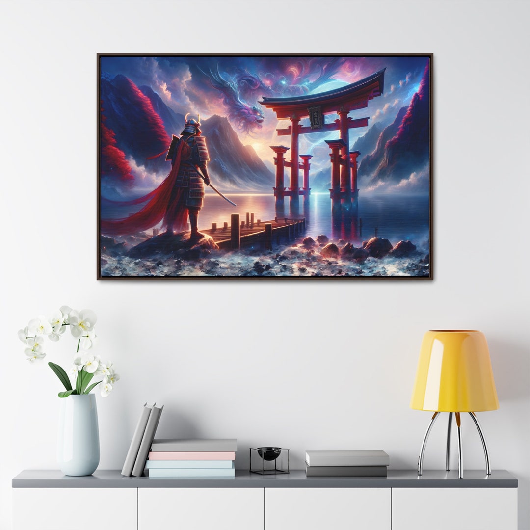 Canvas Art Samurai Art Torii Gate Artwork Beautiful Scene Wall Art - Etsy