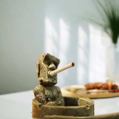 Muscle Moai Easter Island Style Home Decor Unique Figurine Ashtray ...