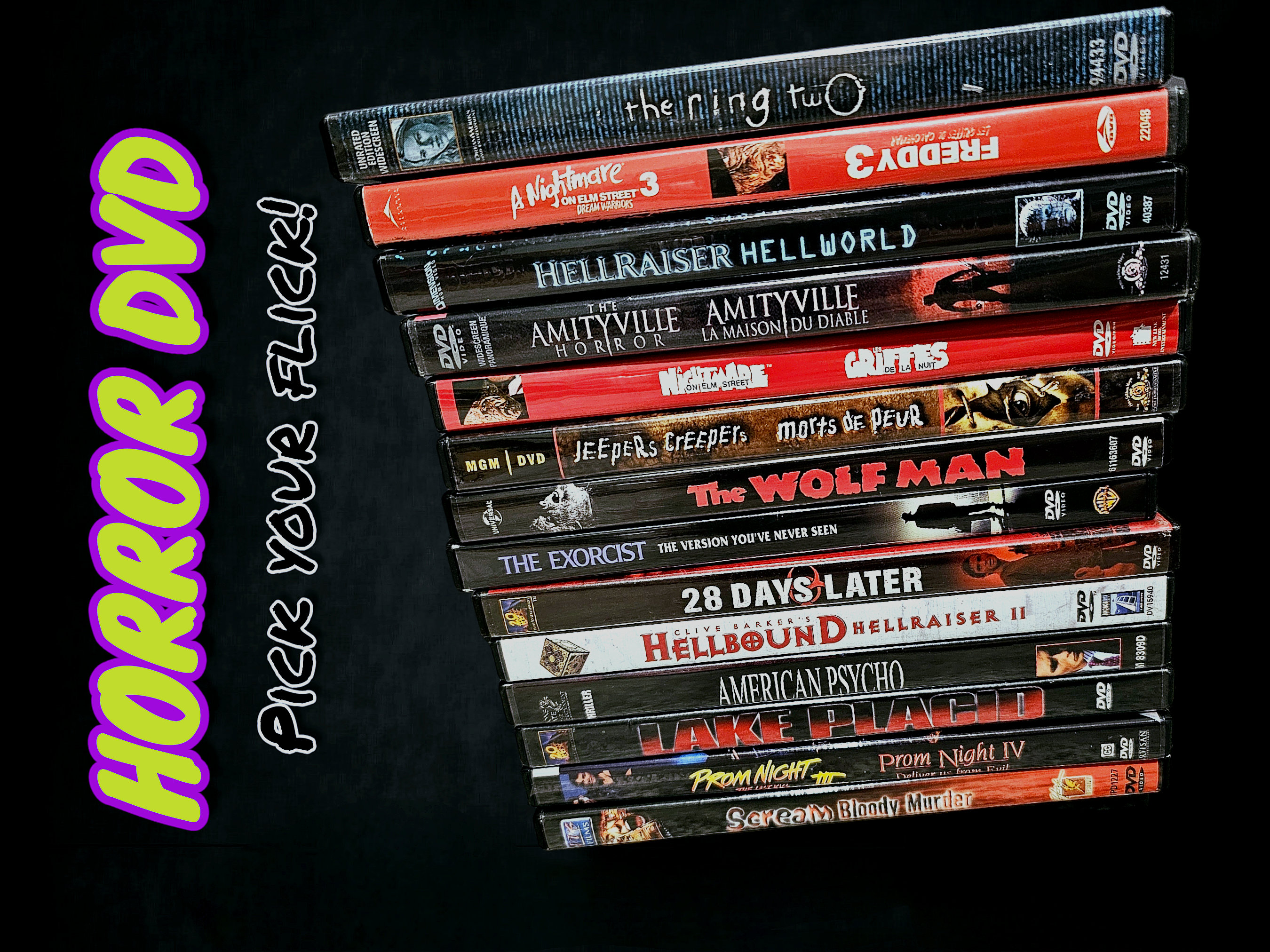 Horror DVD - Pick Your Flick! - Etsy
