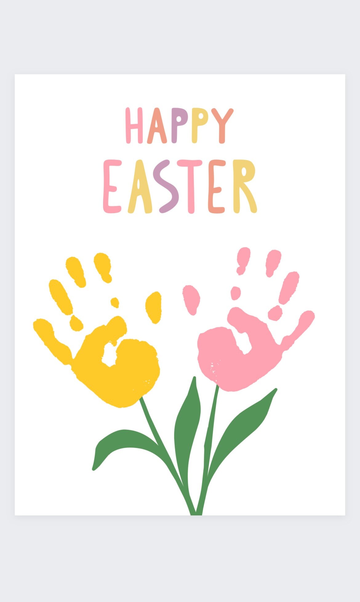 Easter Handprint Art, Happy Easter, Easter Flower Keepsake Craft ...