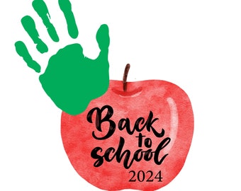 Back to School Handprint Art Keepsake Craft DIY Art for Preschool and ...
