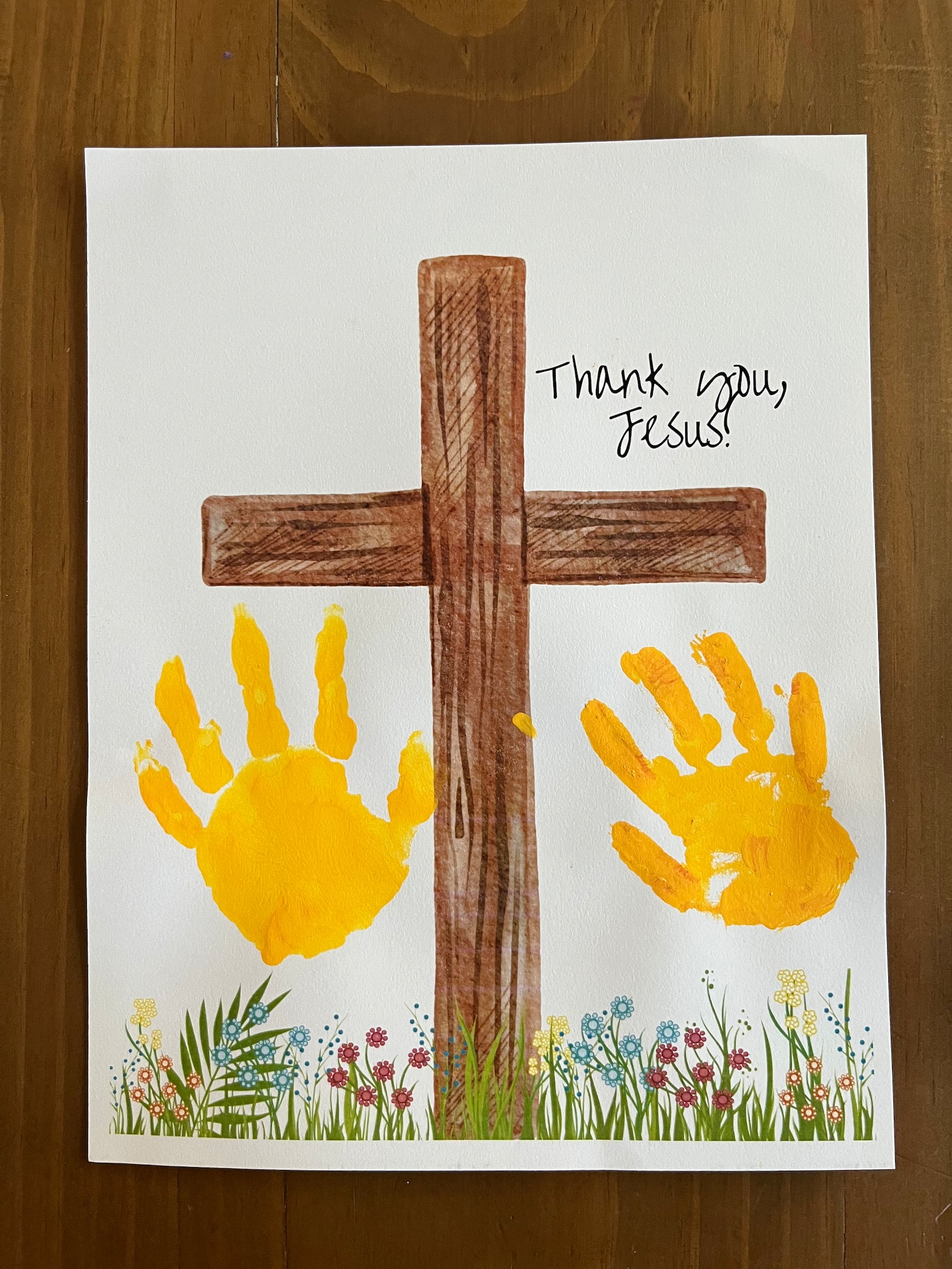 Easter Handprint Art, Happy Easter, Cross Keepsake Craft, Cross ...