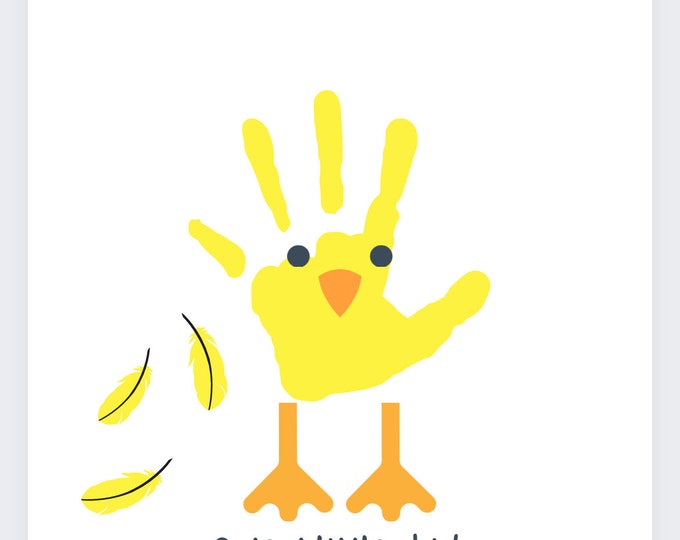 Easter Handprint Art for Kids, Baby Chick Handprint Craft, Preschool ...