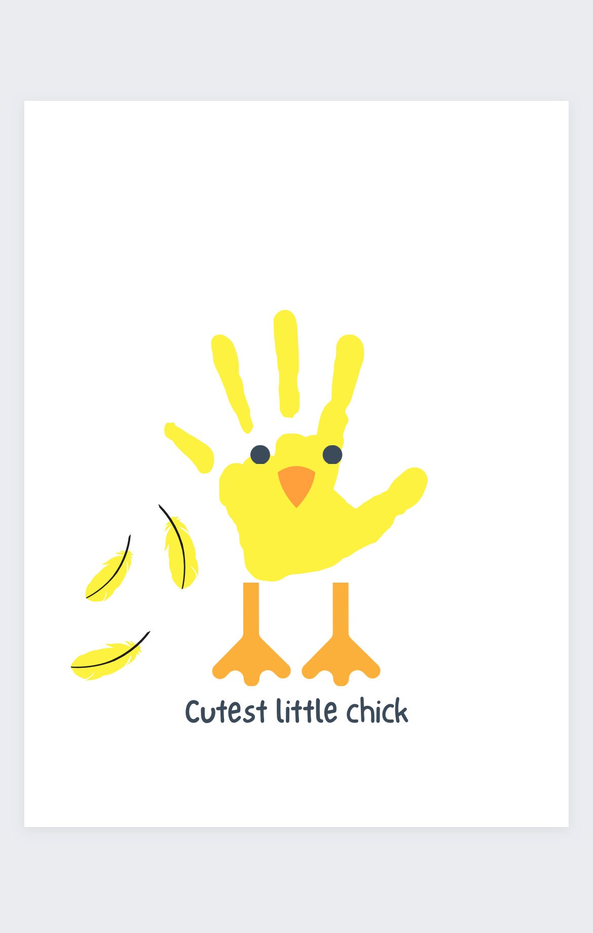 Easter Handprint Art, Happy Easter, Little Chick Keepsake Craft, Chick ...