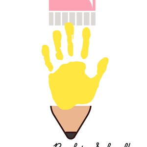 Back to School Handprint Art Keepsake Craft DIY Art for Preschool and ...