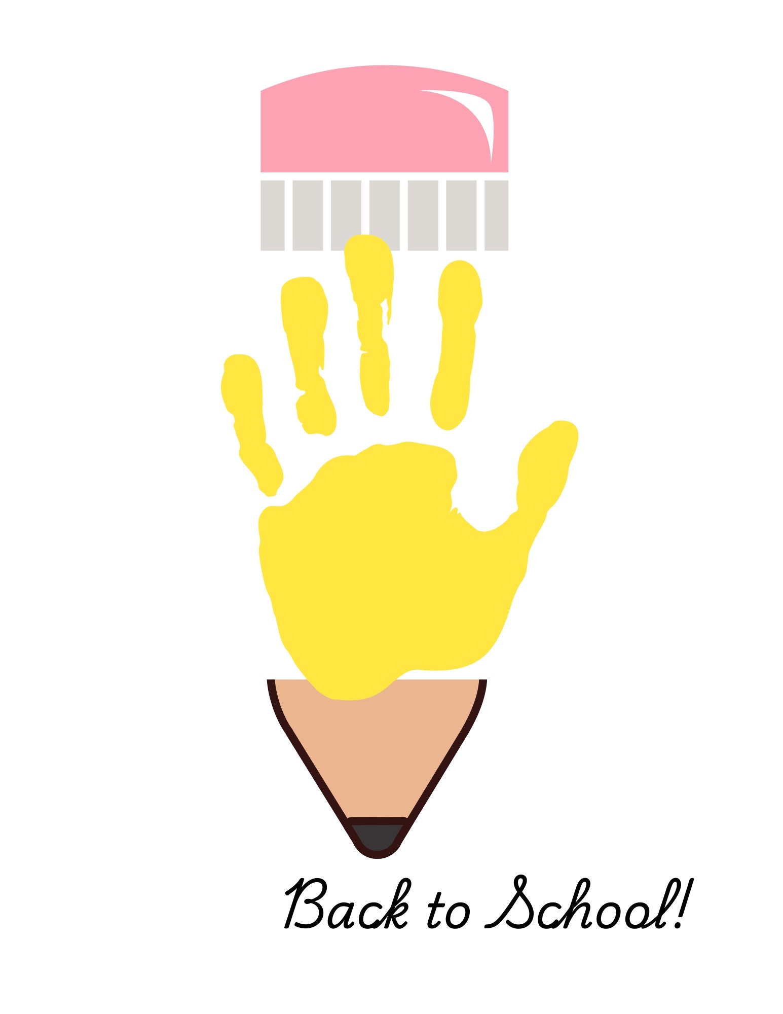 Back to School Handprint Art Keepsake Craft DIY Art for Preschool and ...