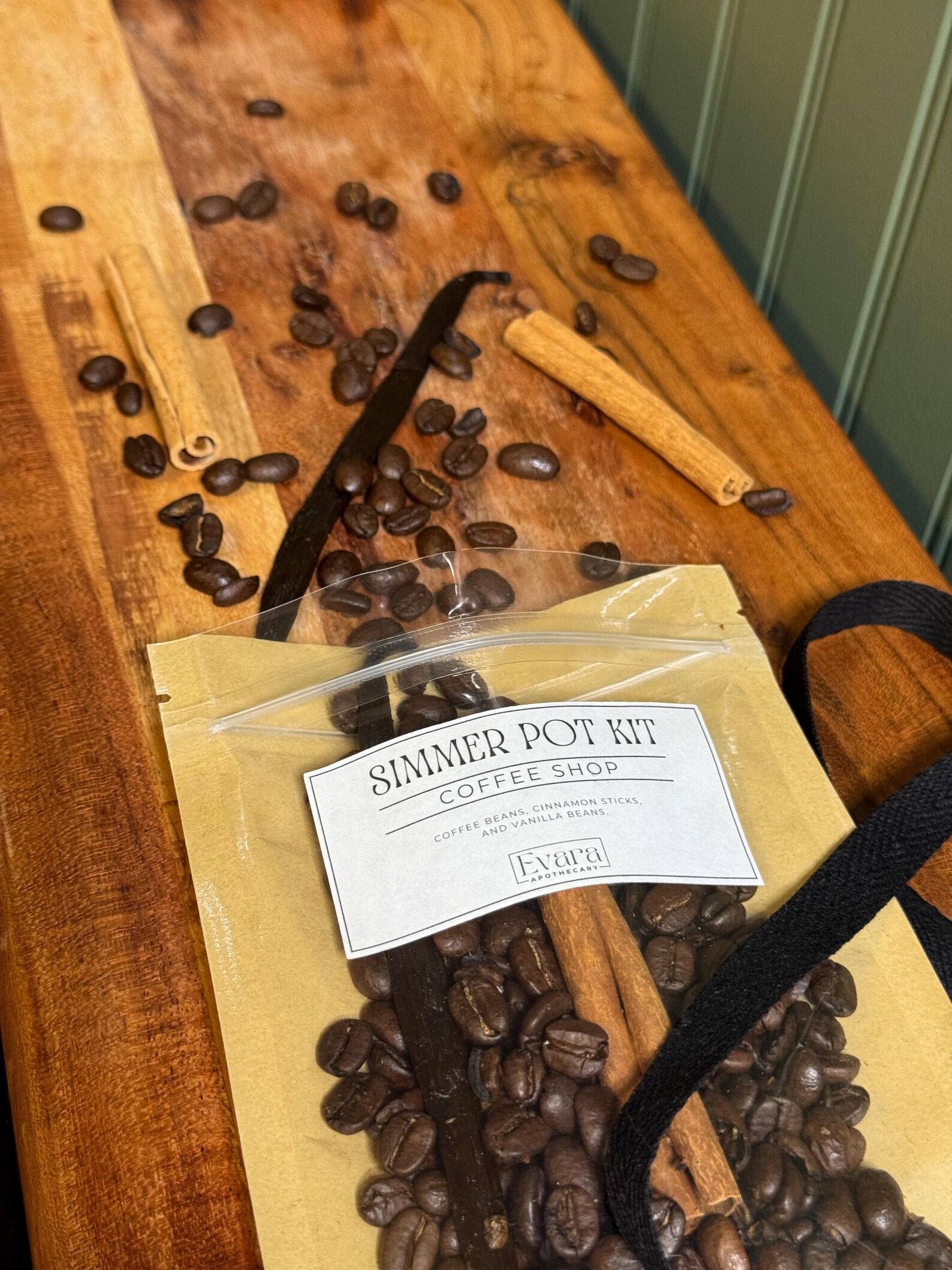 Coffee Shop Simmer Pot Kit – Coffee Beans, Cinnamon Sticks & Vanilla ...