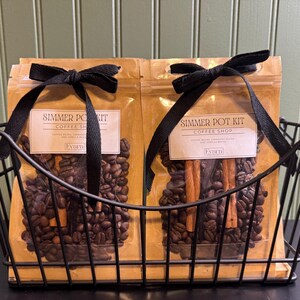 Coffee Shop Simmer Pot Kit – Coffee Beans, Cinnamon Sticks & Vanilla ...