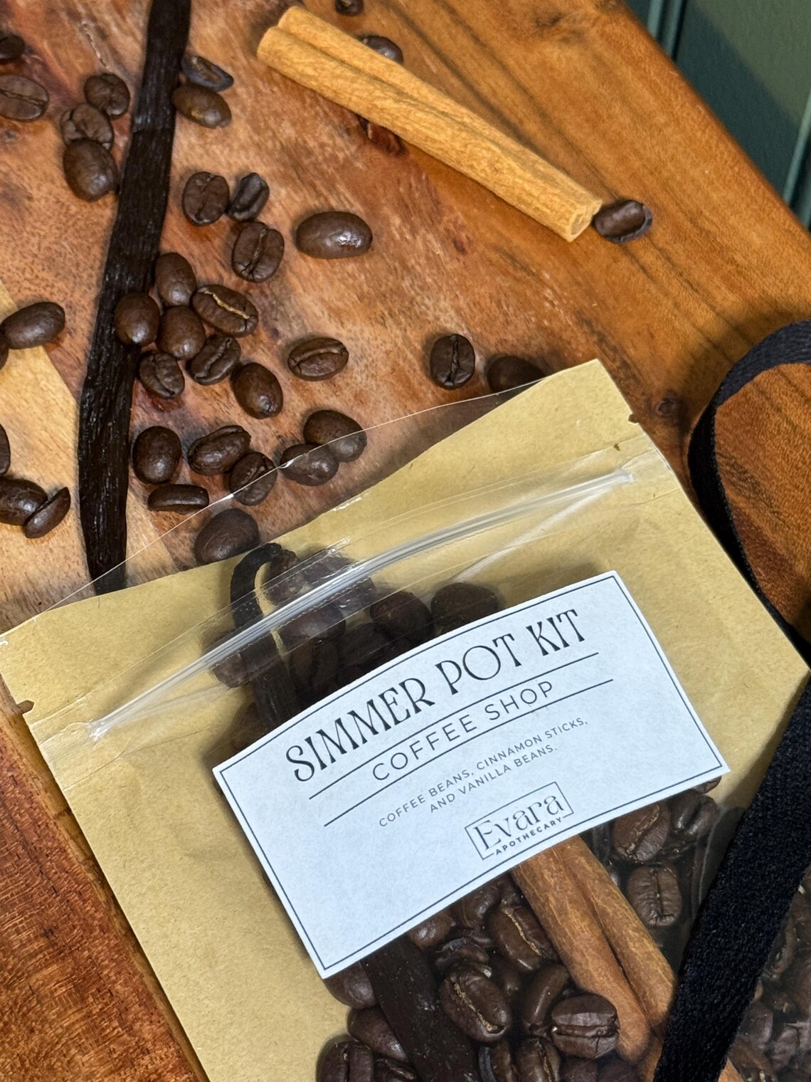 Coffee Shop Simmer Pot Kit – Coffee Beans, Cinnamon Sticks & Vanilla ...