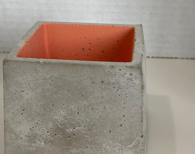 Small Square Concrete Pot Cement Pot Handmade Modern Pot - Etsy