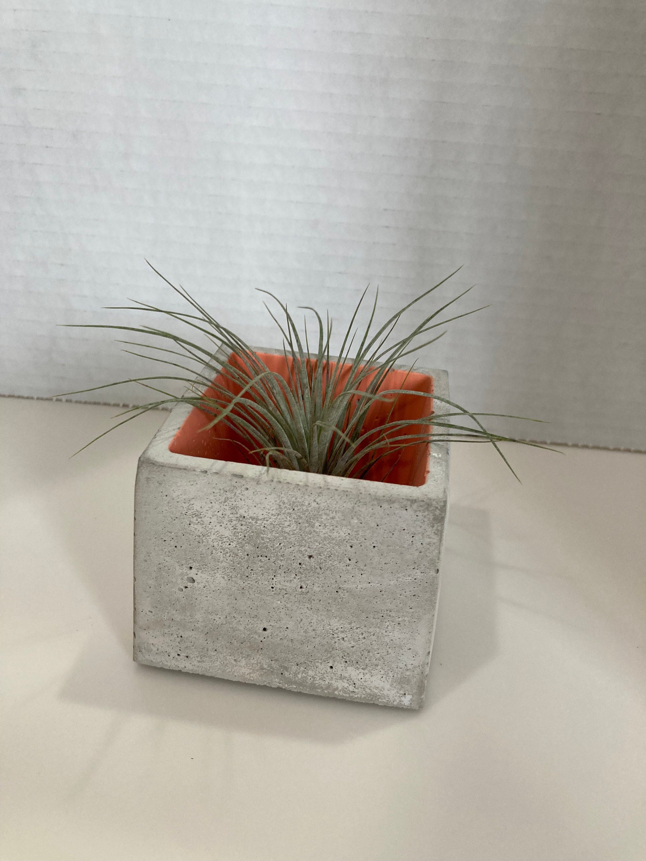 Small Square Concrete Pot Cement Pot Handmade Modern Pot - Etsy