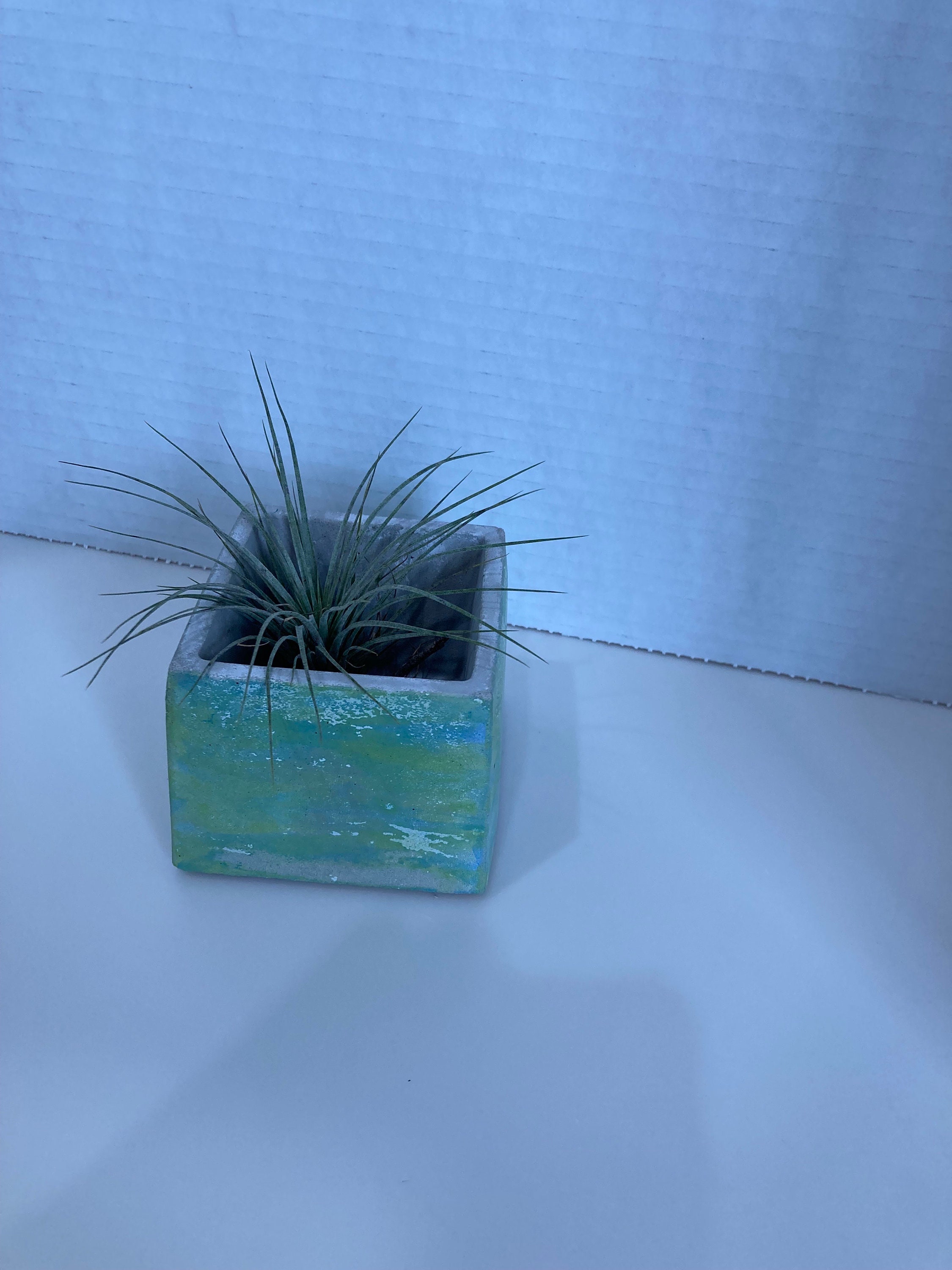 Small Square Concrete Pot Cement Pot Handmade Modern Pot - Etsy