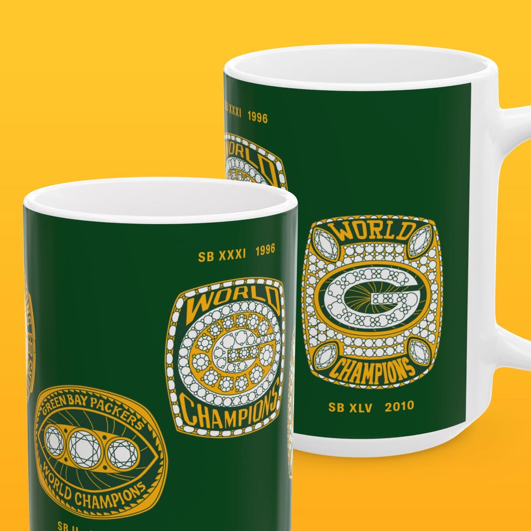 Green Bay Packers 15 Oz XL Coffee Tea Mug, NFL Football Lambeau Field ...