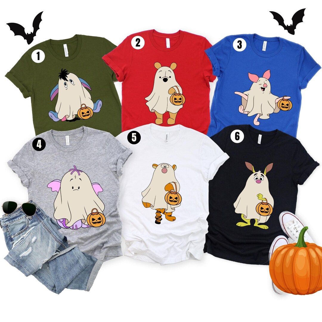 Winnie the Pooh & Co Halloween Shirt, the Pooh Tigger Piglet Eeyore Tee ...