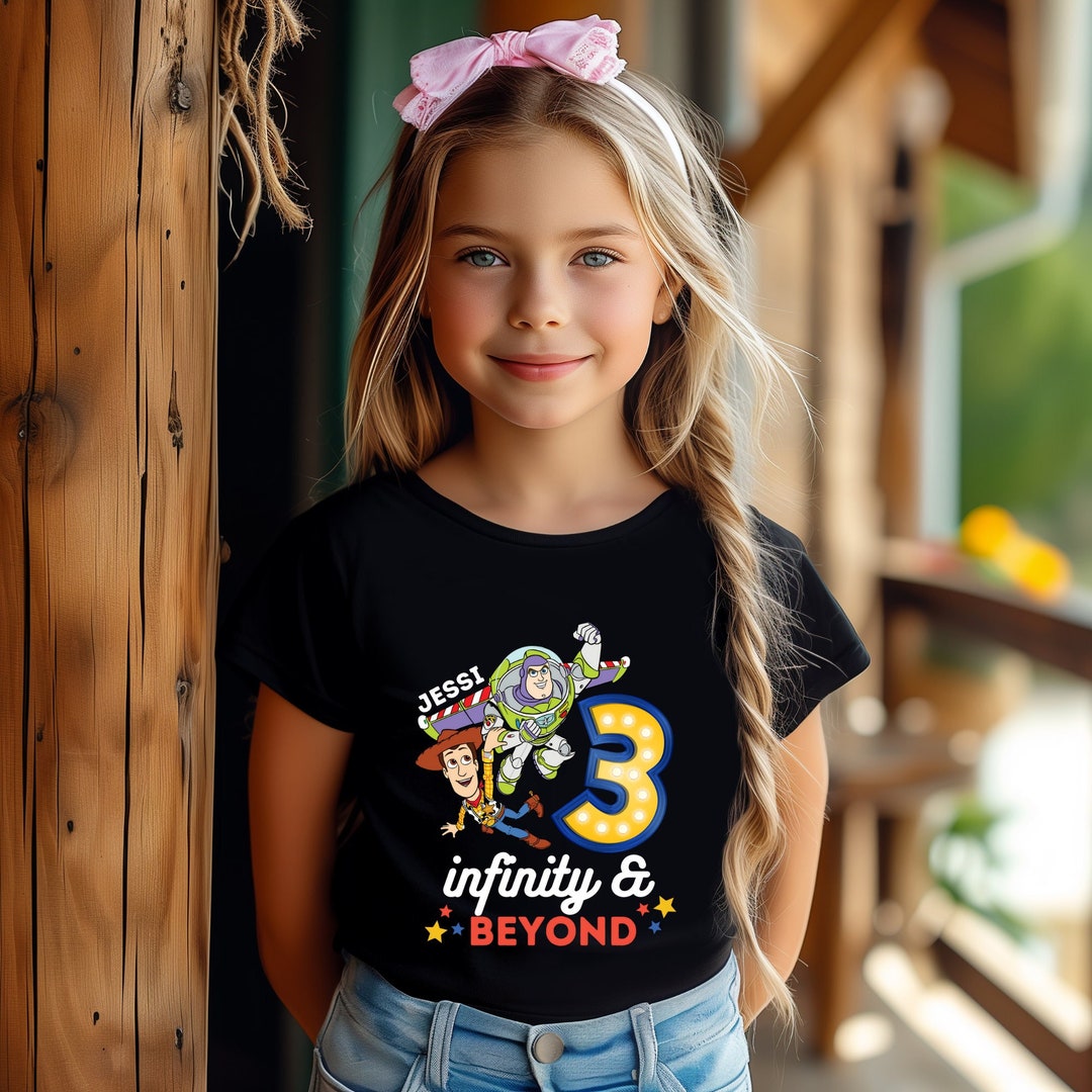 Buzz Three Infinity and Beyond Birthday T-shirt, Toy Story Theme Party ...
